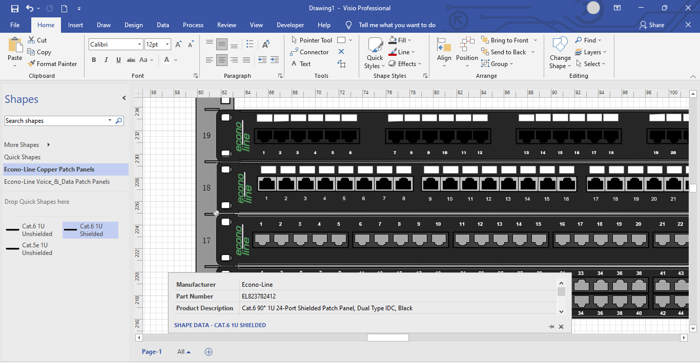 Econo-Line Visio stencils are available - Econo-Line