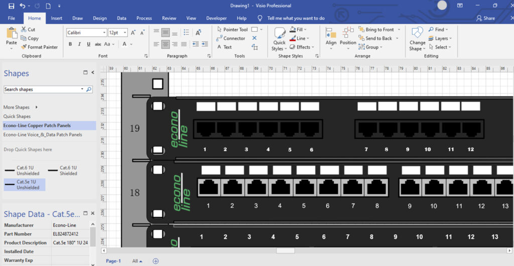 Econo-Line Visio stencils are available - Econo-Line